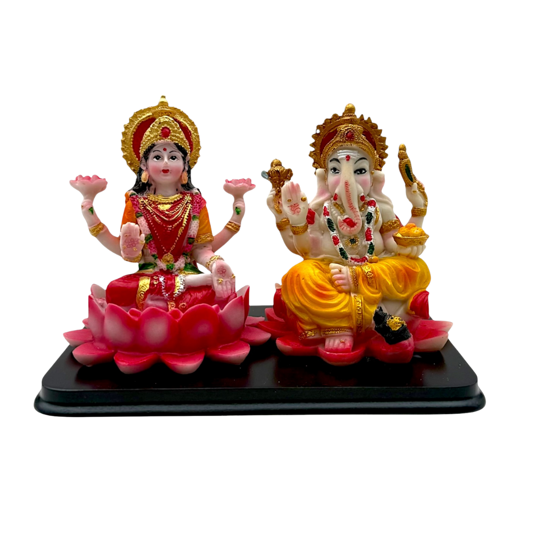 Buy Ganesh Lakshmi Set – Divine Prosperity Pair Idol/ Murti/ Statue- Size: 17*10*11CM (6.69in x ...