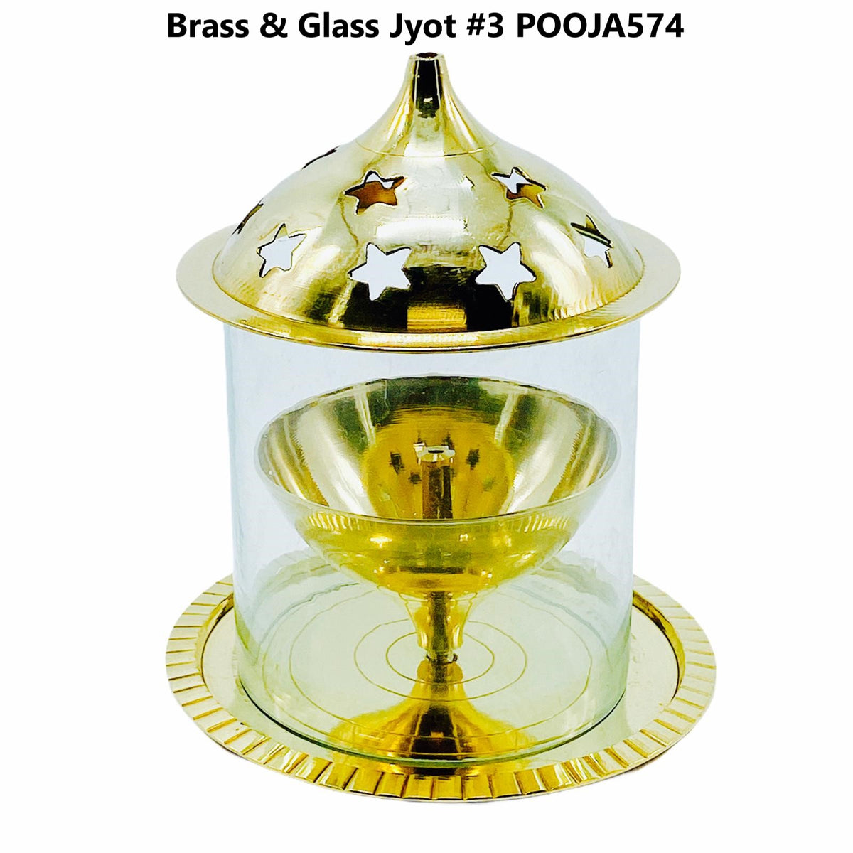 Buy Brass & Glass Jyot #4 from Online Indian Grocery Shop, Melbourne