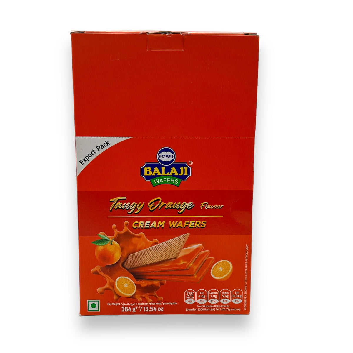 Buy Balaji Tangy Orange Wafer 384Gm (16Gm X 24Pc) from Online Indian ...