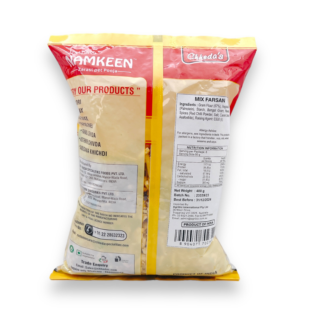 Chhedas Mixed Farsan Sev/ Chic Pea Flour Noodles Snack 400Gm – India At ...