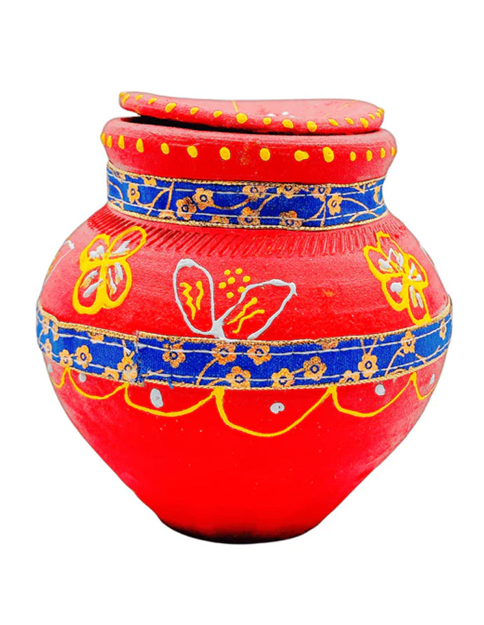 Buy Decorated Mitti Pot- Kujja Sml from Online Indian Grocery Shop ...