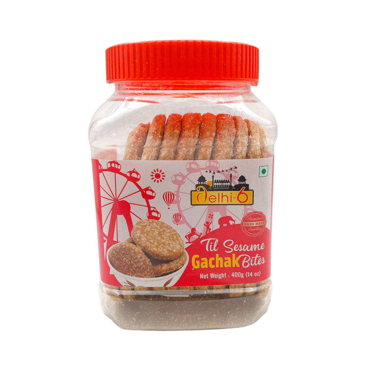 Buy Delhi 6 Til / Sesame Gachak Bites (Jar) 400Gm from Online Indian ...