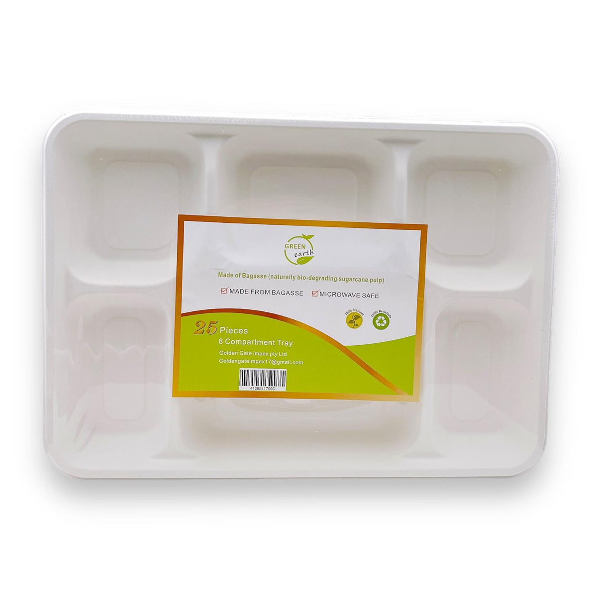 Buy Green Earth 6 Compartment Tray 25Pc from Online Indian Grocery Shop ...