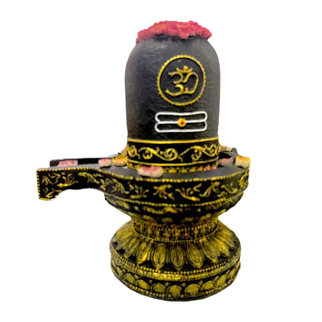 Buy Shivling with Lotus & Om Symbol – Divine Blessing Idol/ Statue ...