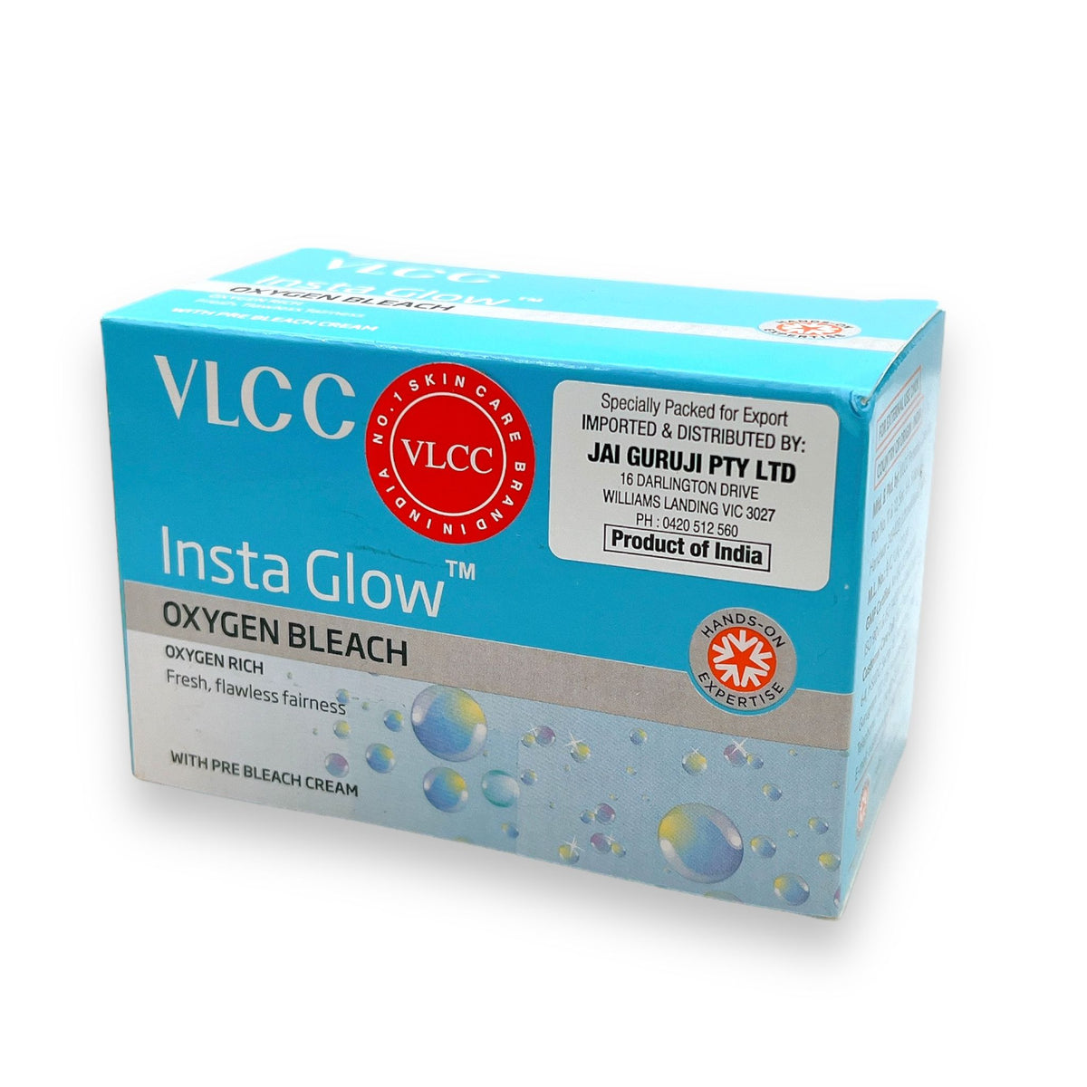 Buy VLCC Insta Glow Oxygen Bleach 54gm from Online Indian Grocery Shop ...