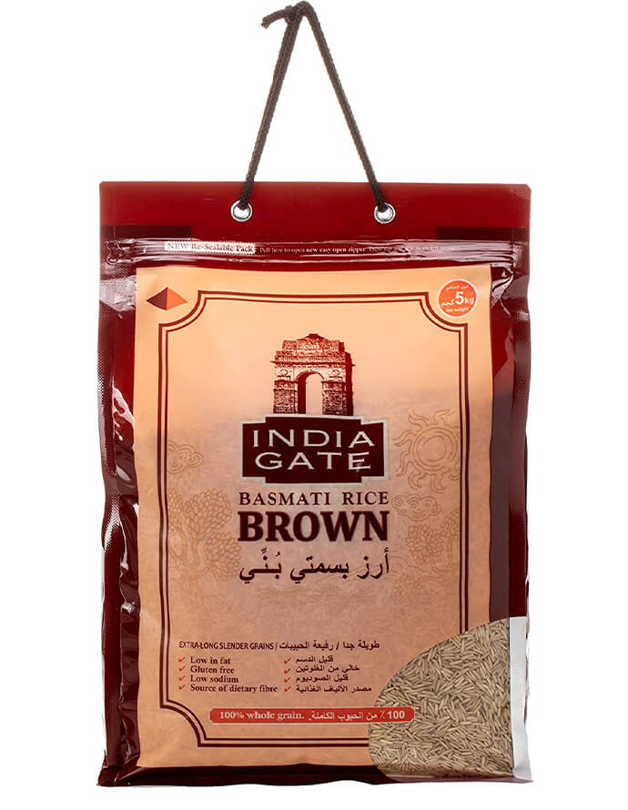 India Gate Brown Basmati Rice 5Kg | Indian Grocery Store – India At Home